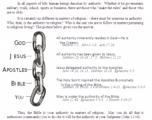 THE “CHAIN” OF RELIGIOUS AUTHORITY » Barnes church of Christ